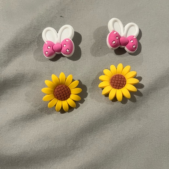 Accessories | Sunflower And Bow Shoe Croc Charms | Poshmark